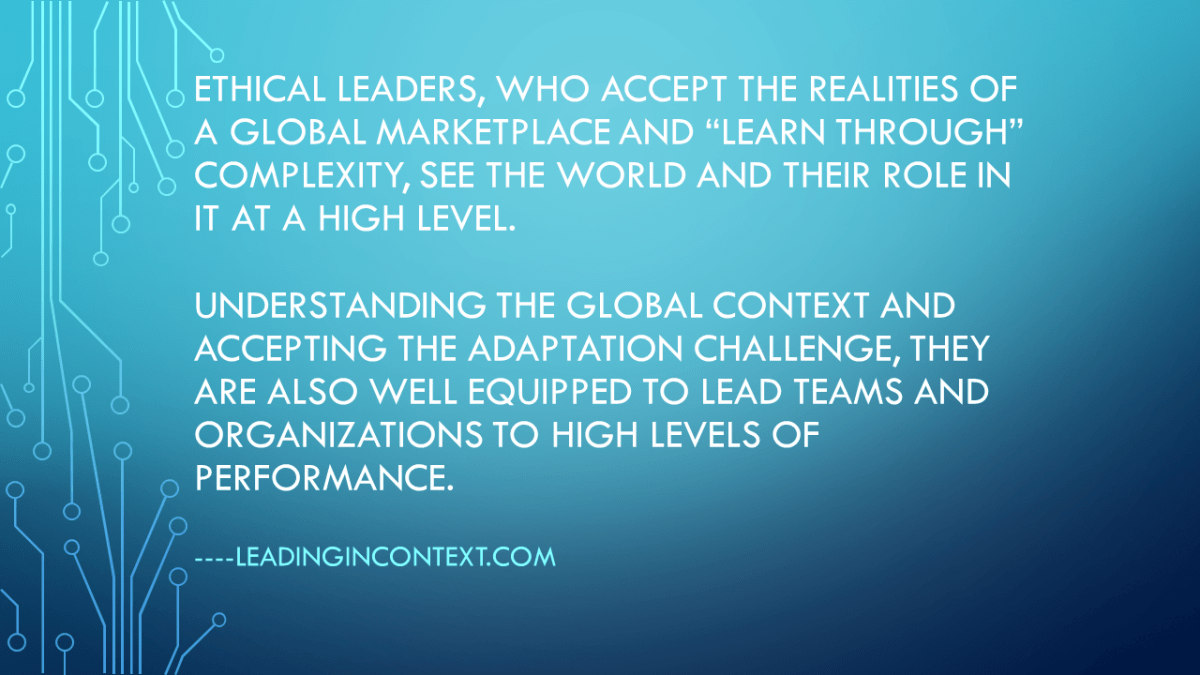 Elements of Ethical Leadership Development – Leading in Context